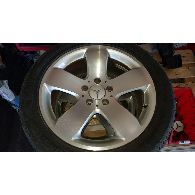 4 Alufelgen 8 x 16 ET 38 Winterreifen 245/45 17 Mercedes W211 4-Matic ...