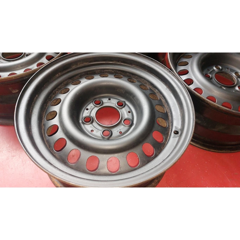 4x Stahlfelgen 1264002802 7x15 ET 25 original Mercedes W126 R107 VW T ...